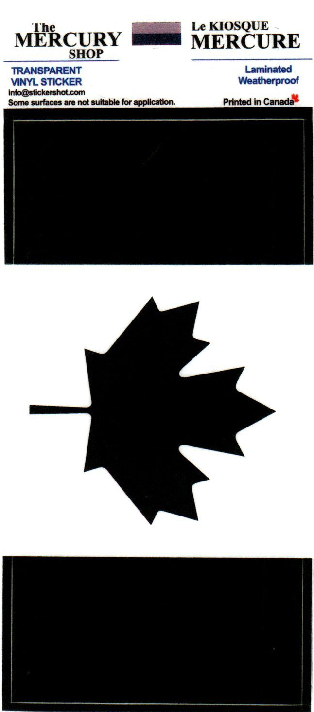 Decal / Sticker Canadian Flag - Red or Black – The Mercury Shop