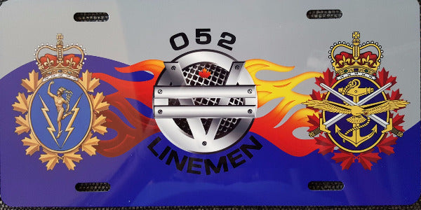 License Plate Lineman 052 Signals and Army Crest – The Mercury Shop