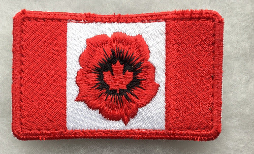 Velcro Canadian Flag with Poppy in Centre – The Mercury Shop